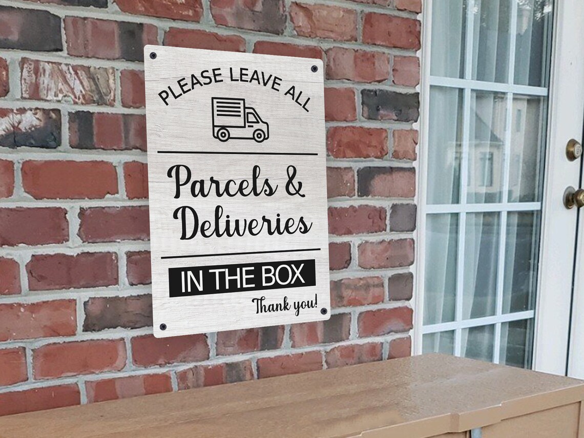 Parcel & Delivery Box Sign - Etsy