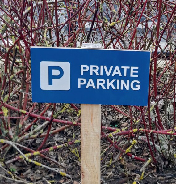 Señal de aparcamiento privado exterior de gran tamaño. Fácil - Etsy España