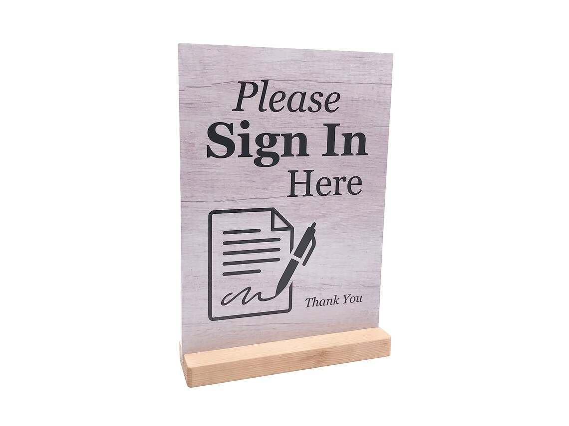 Please Sign in Here Sign - Available as Freestanding or Adhesive - Etsy
