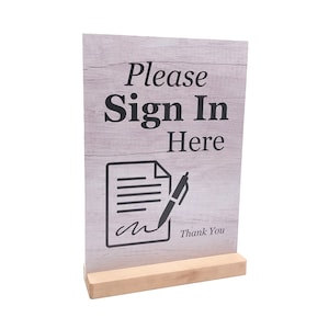Please Sign in Here Sign - Available as Freestanding or Adhesive - Etsy