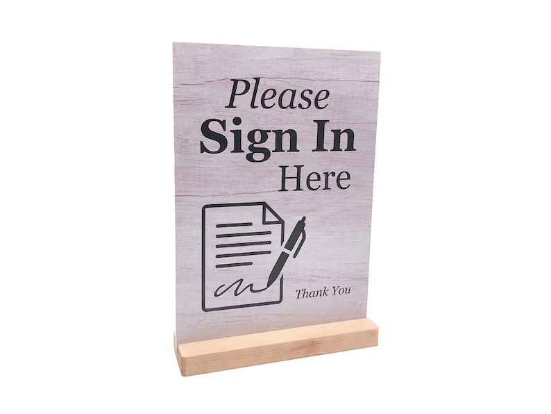 Please Sign in Here Sign - Available as Freestanding or Adhesive - Etsy