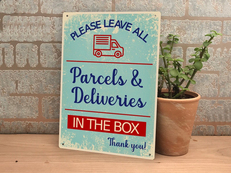 Parcel & Delivery Box Rustic Sign - Etsy