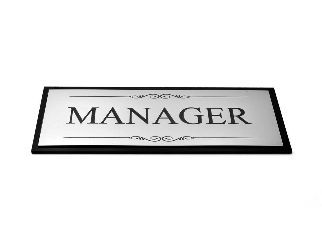 Manager Door / Room Sign, Adhesive Plaque - Etsy