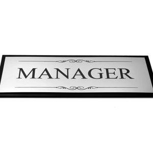 Manager Door / Room Sign, Adhesive Plaque - Etsy
