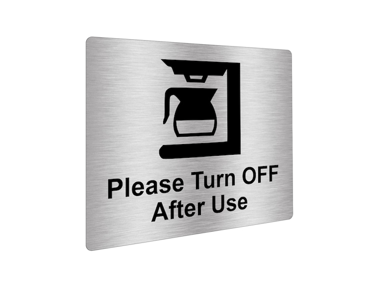 Coffee Machine Please Turn off After Use Sign - Etsy UK