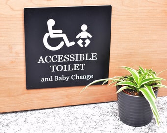 Access Ramp Wheelchair Sign, Adhesive Sticker Notice With Universal ...