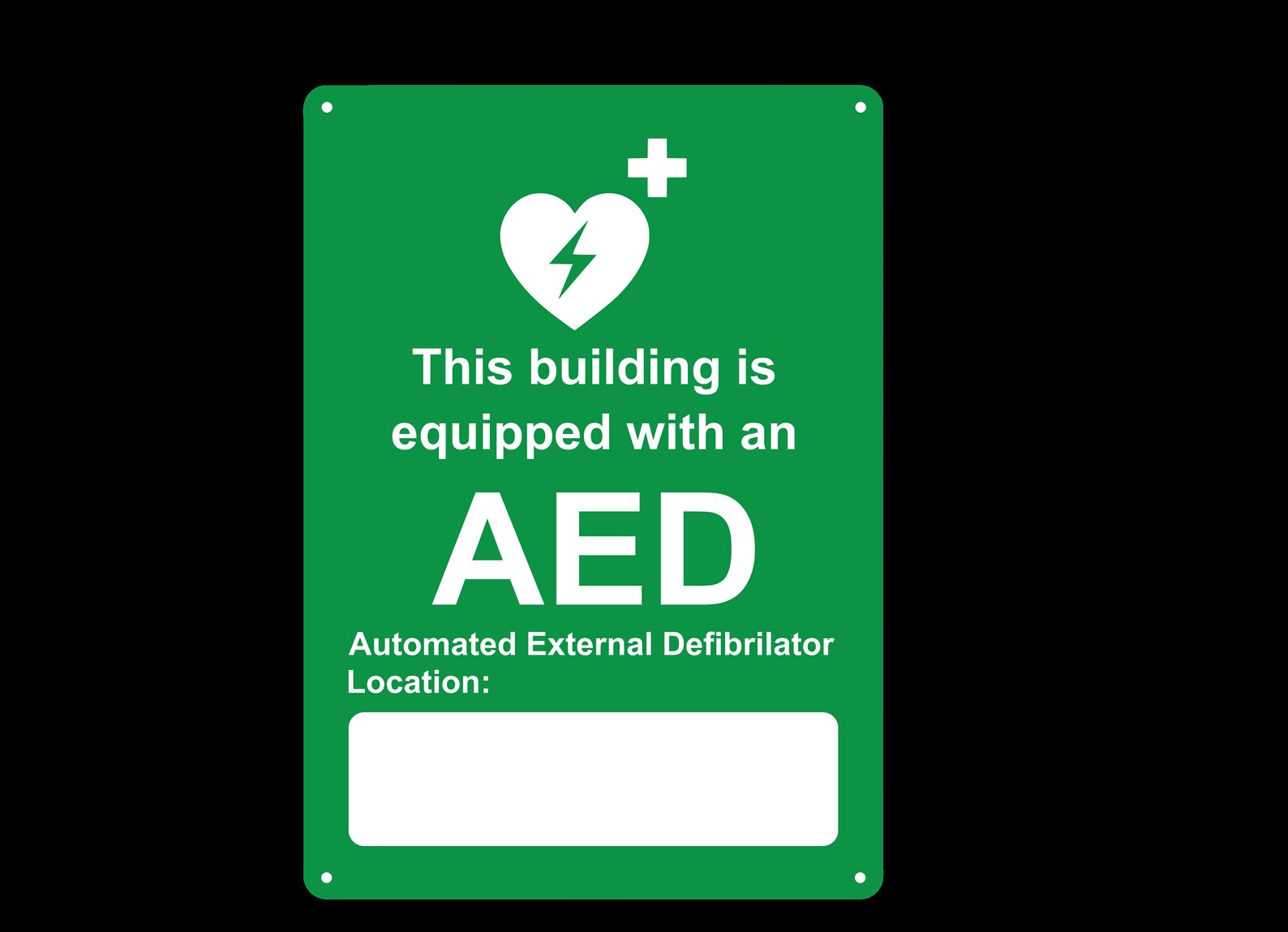 A4 AED Sign: Durable Aluminum Composite, UV Printed, Exterior Use - Etsy