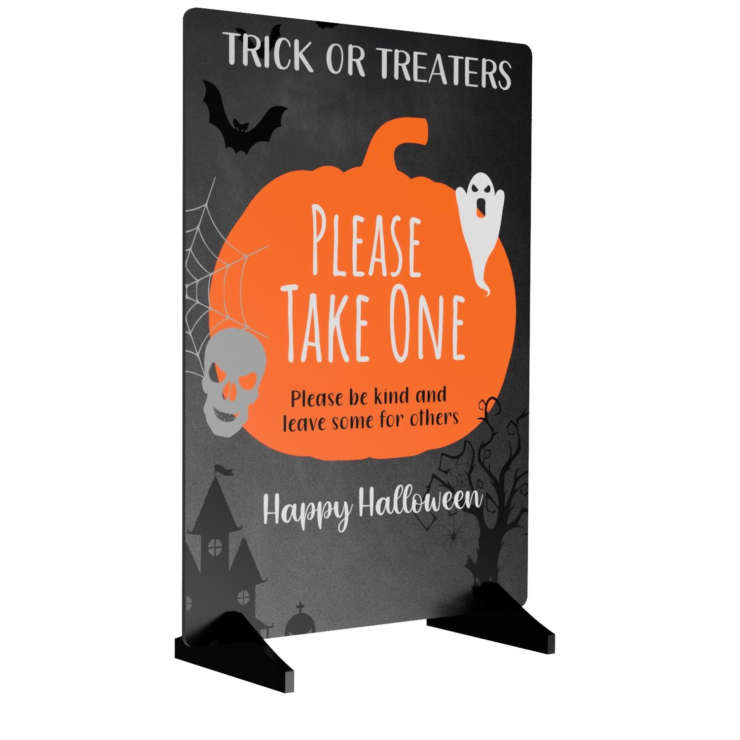 Halloween Trick or Treat Sign: "please Take One" Candy Bowl Display - Etsy