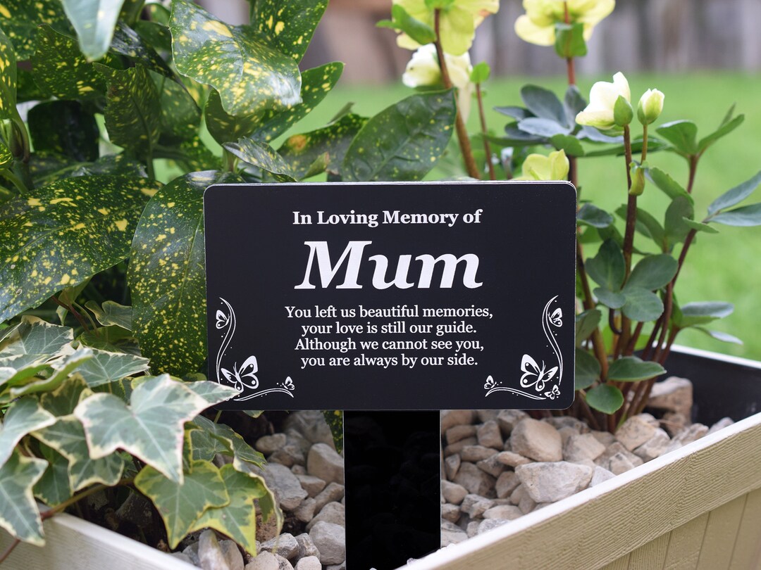 Engraved Mum Memorial Plaque Stake - Etsy