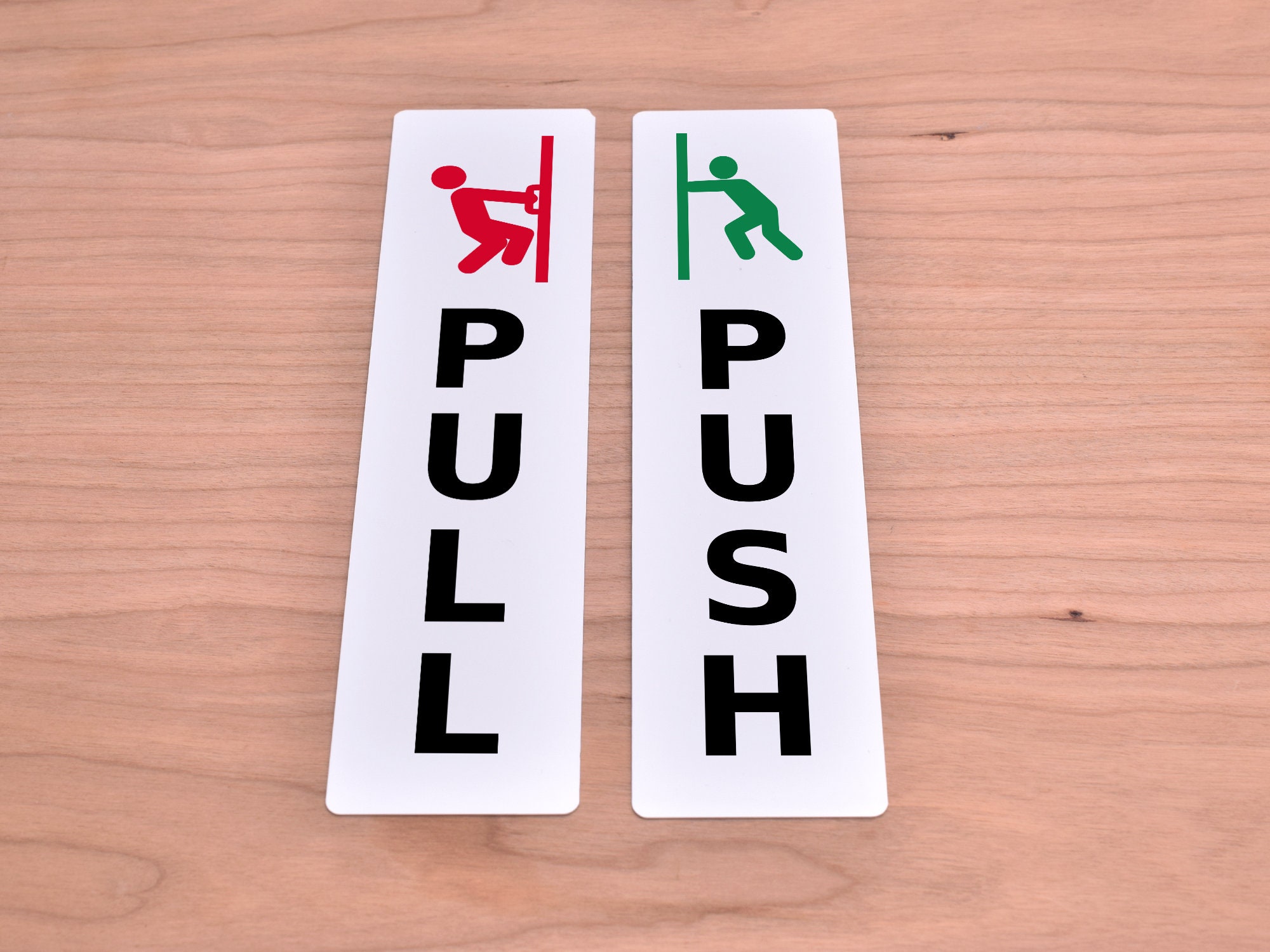 Push & Pull Adhesive Door Signs Set of 2 - Etsy