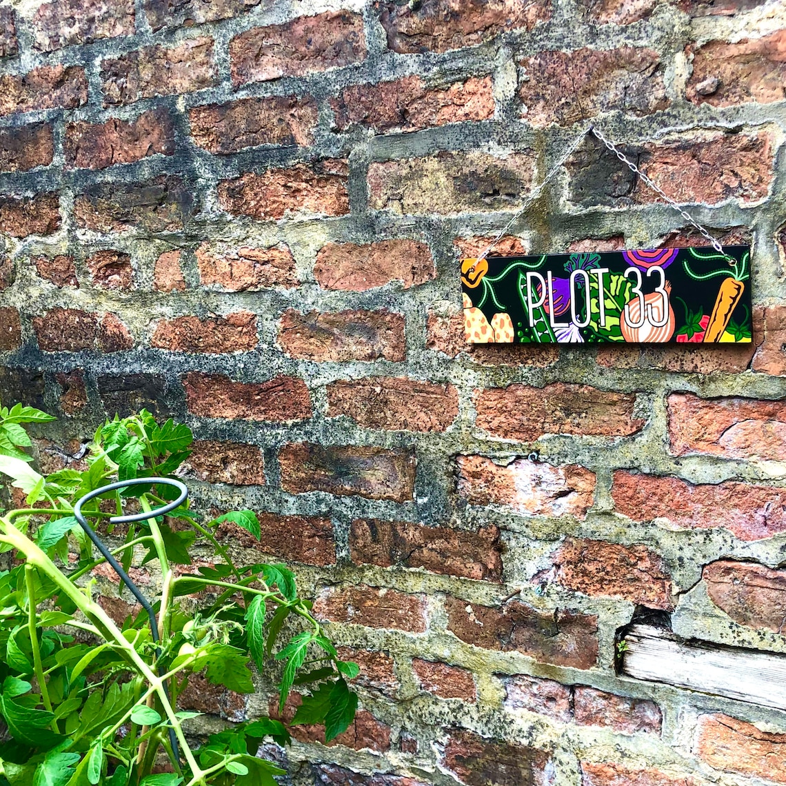 Custom Plot Hanging Allotment Sign Vegetable Patch Personalised Sign ...