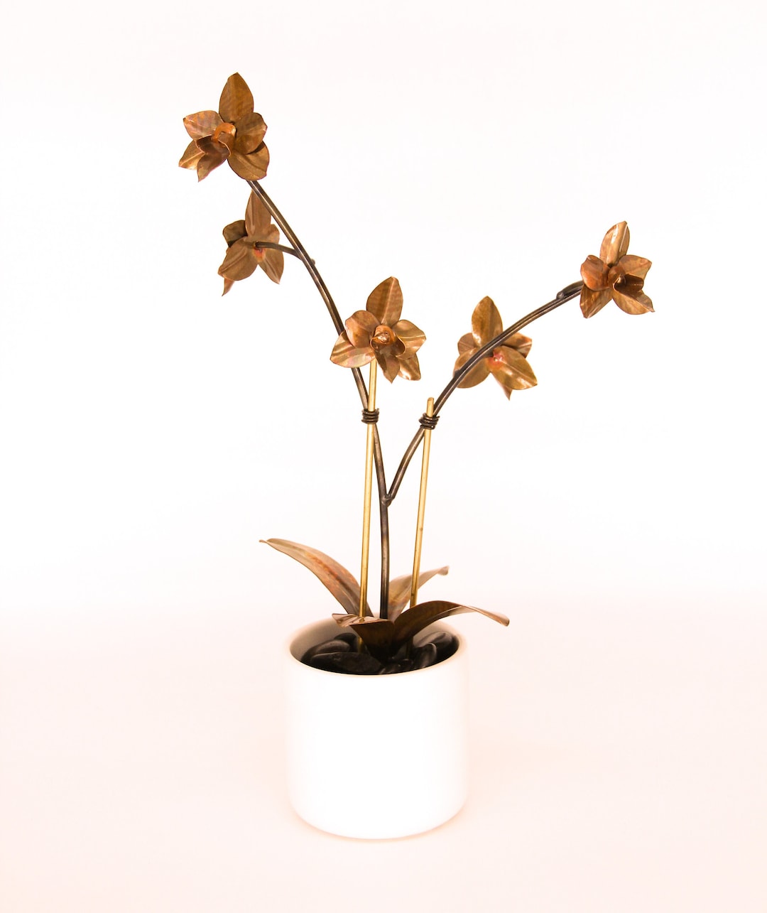 Orchid #5 Copper Metal Orchid Flower - Etsy