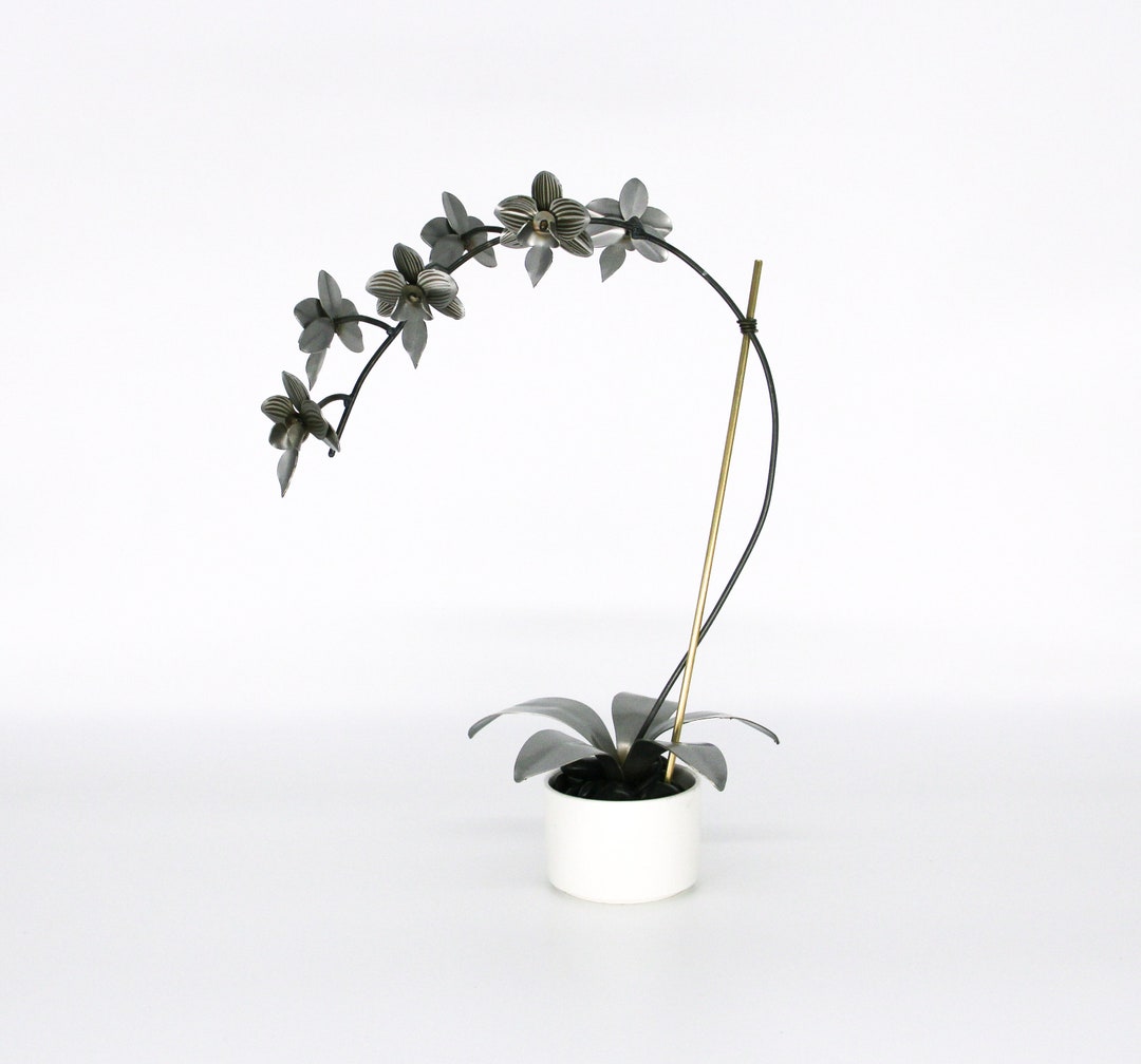 Orchid #9 Etched Stainless Steel Metal Orchid Flower - Etsy