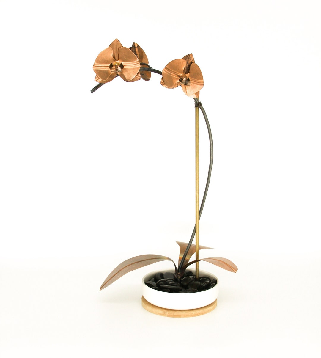 Metal Orchid #6 Copper, Brass, Stainless Steel, or Patinaed Copper ...