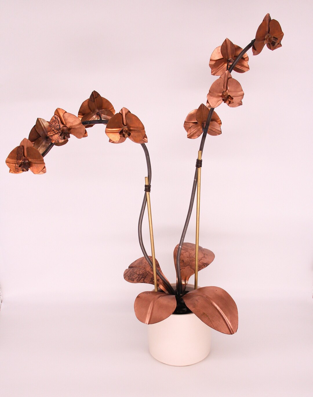 Orchid #4 Copper Metal Orchid Flower - Etsy