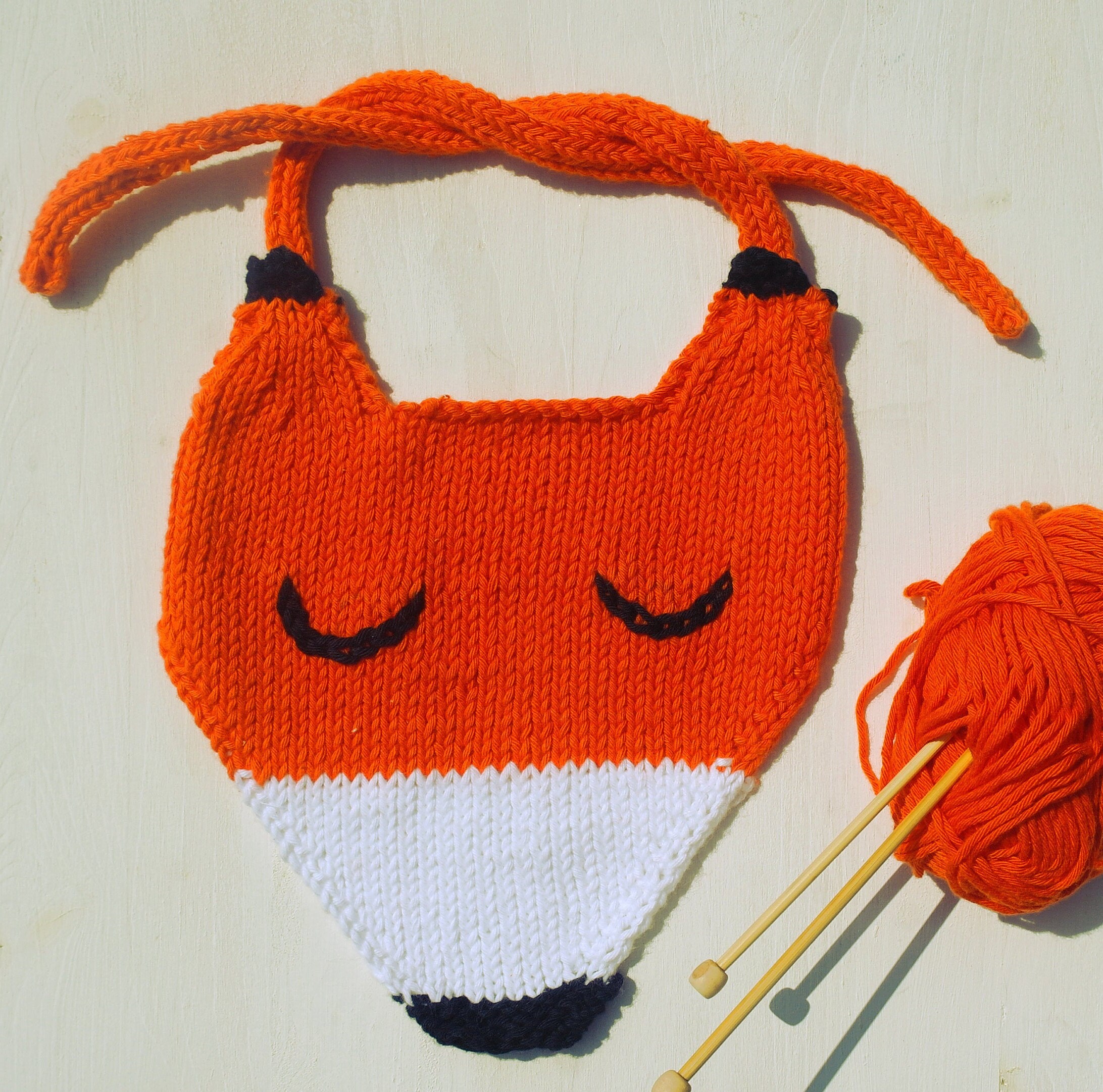 Easy Baby Fox Bib Knitting Pattern / PDF Pattern Download / - Etsy UK