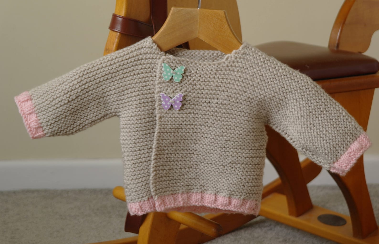 Easy Knit Baby Cardigan Pattern: Beginner Asymmetric Jacket (PDF ...