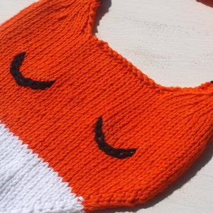 Easy Baby Fox Bib Knitting Pattern / PDF Pattern Download / Easy Baby ...