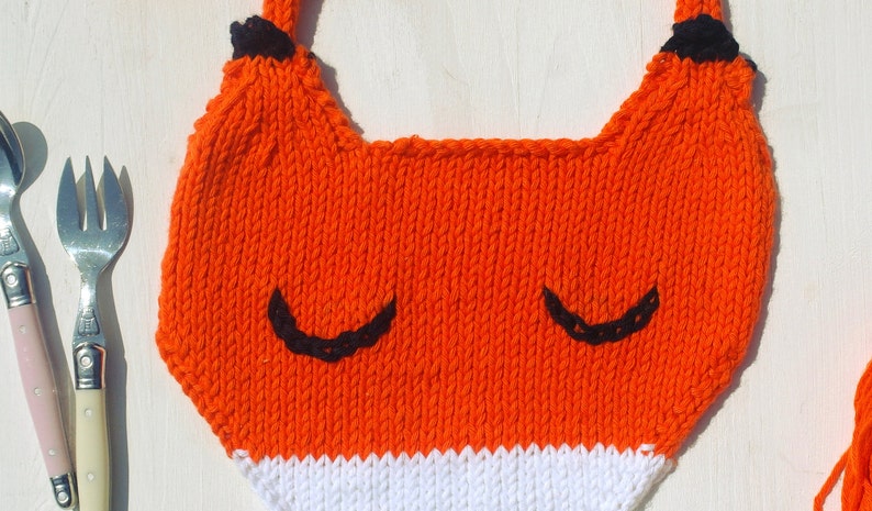 Easy Baby Fox Bib Knitting Pattern / PDF Pattern Download / - Etsy UK