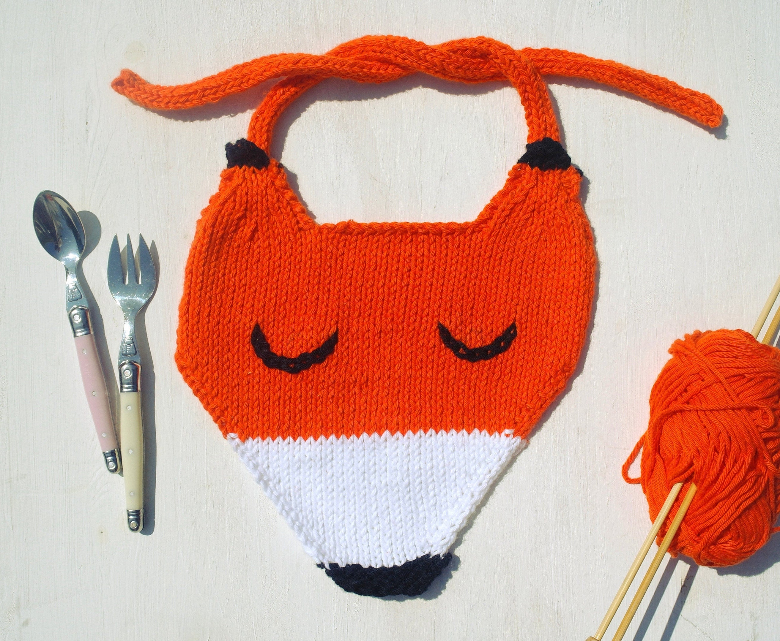 Easy Baby Fox Bib Knitting Pattern / PDF Pattern Download / - Etsy UK