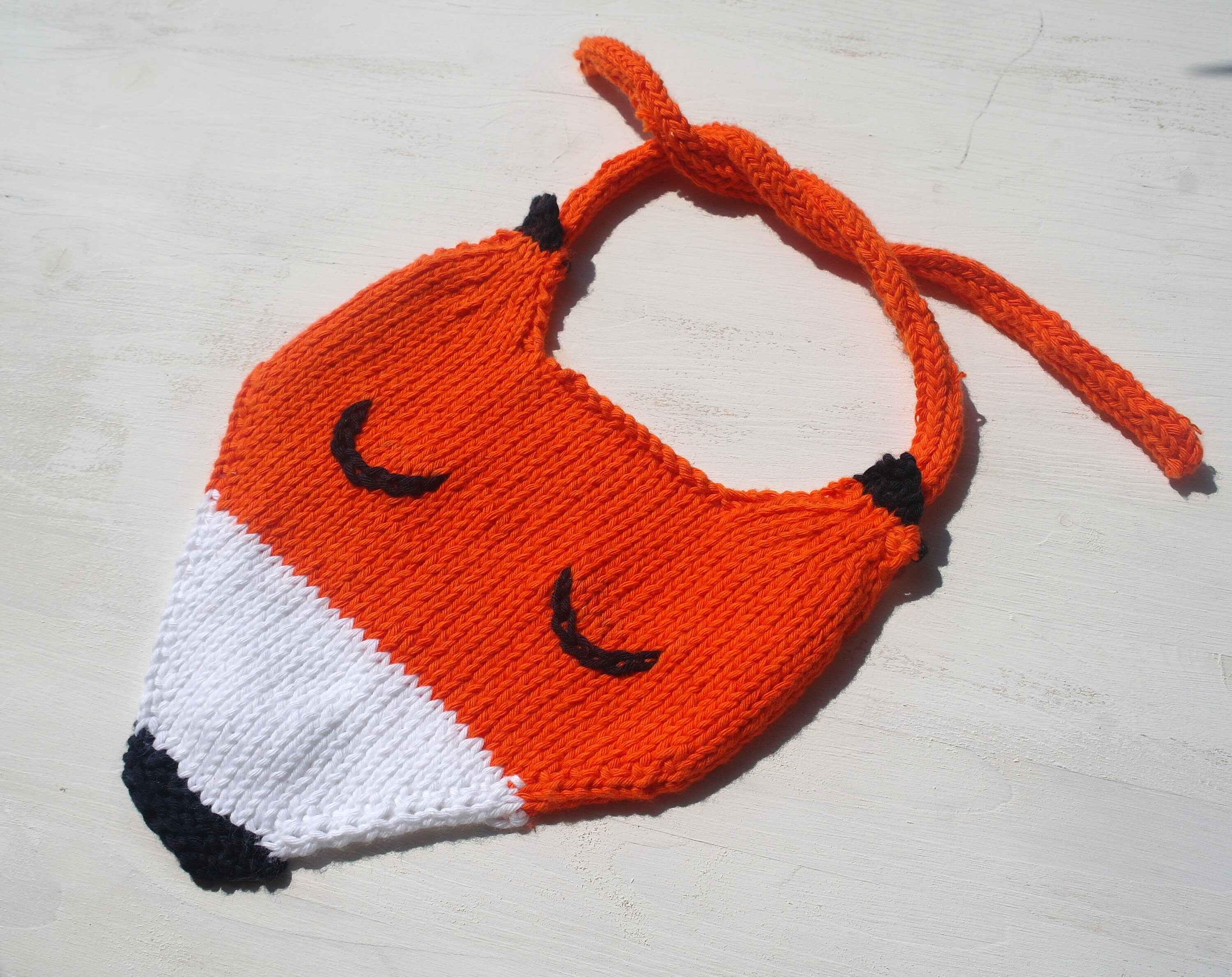 Easy Baby Fox Bib Knitting Pattern / PDF Pattern Download / - Etsy UK