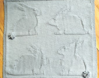 Rabbit Baby Blanket, Knitting Pattern - Etsy