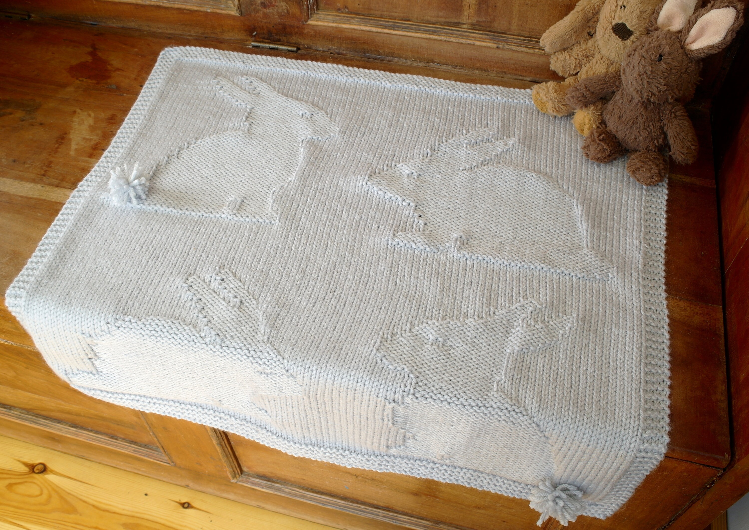 Easy Baby Blanket Knitting Pattern / Bunny Blanket Knitting | Etsy