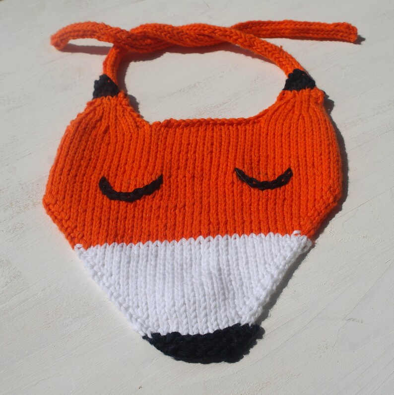 Easy Baby Fox Bib Knitting Pattern / PDF Pattern Download / - Etsy UK