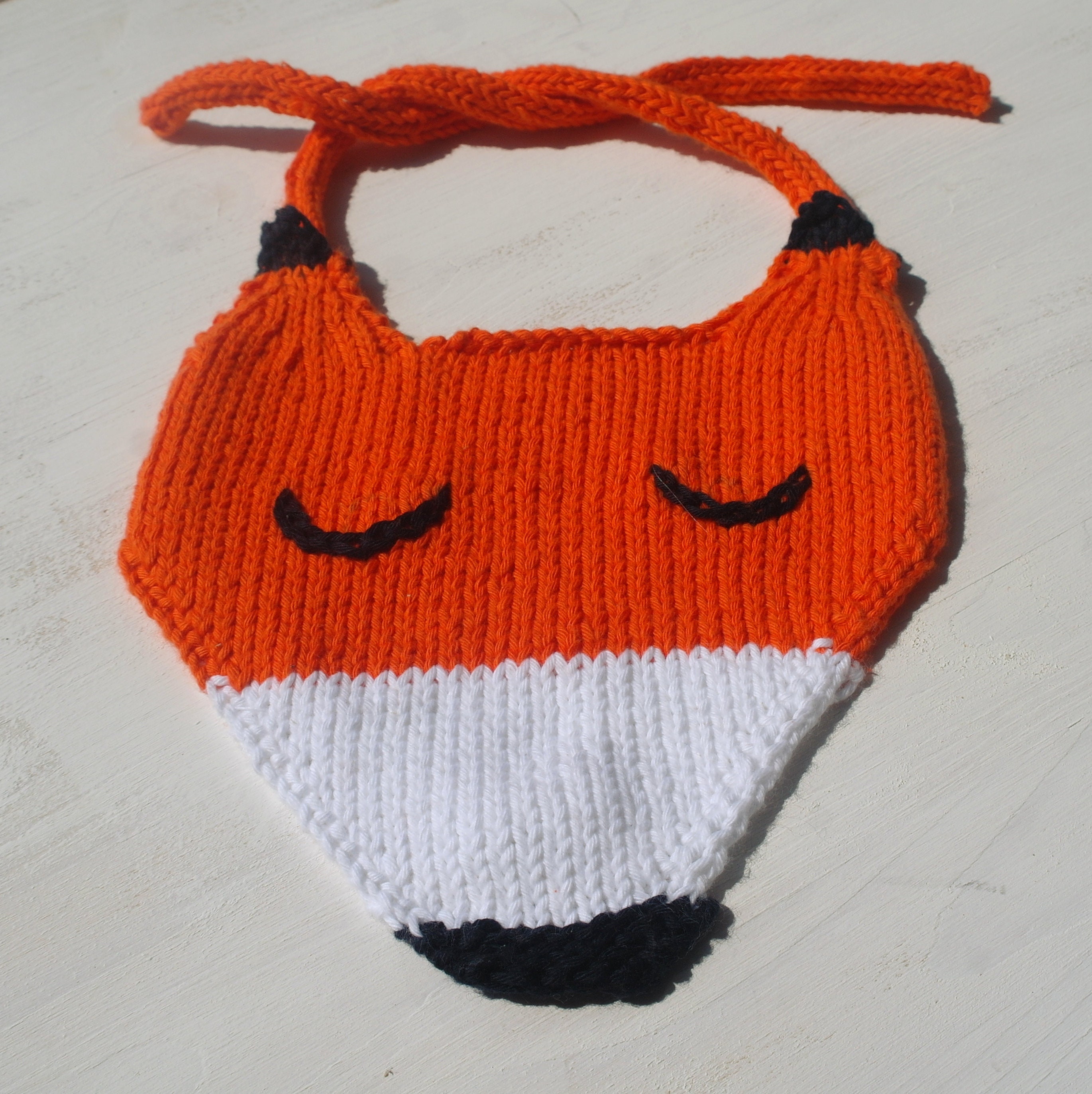 Easy Baby Fox Bib Knitting Pattern / PDF Pattern Download / - Etsy UK