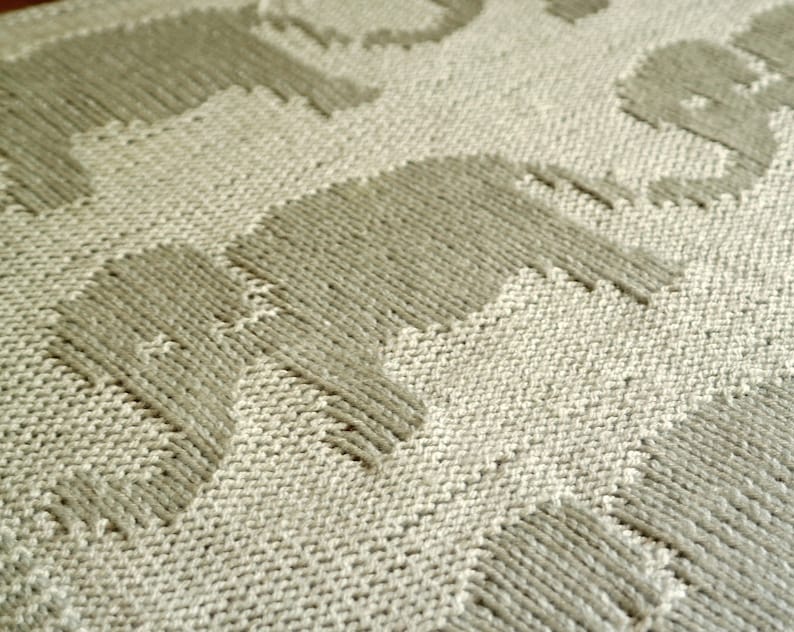 Easy Baby Blanket Knitting Pattern / Baby Elephant Blanket / | Etsy