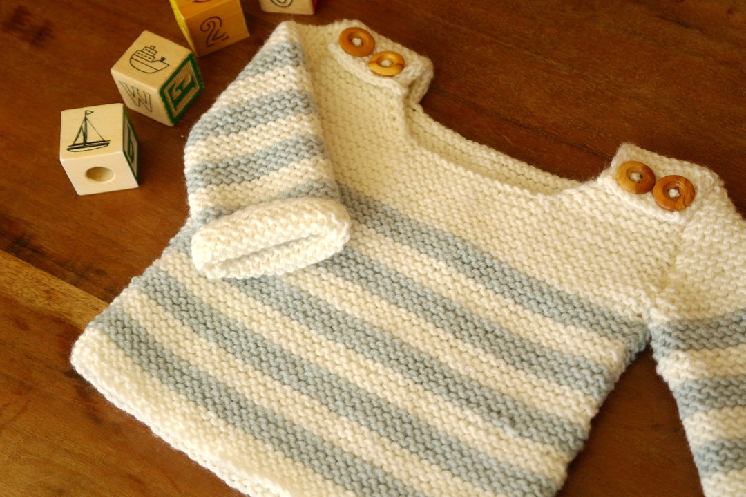 Easy Baby Jumper Knitting Pattern: Beginner-friendly Striped Sweater (0 ...