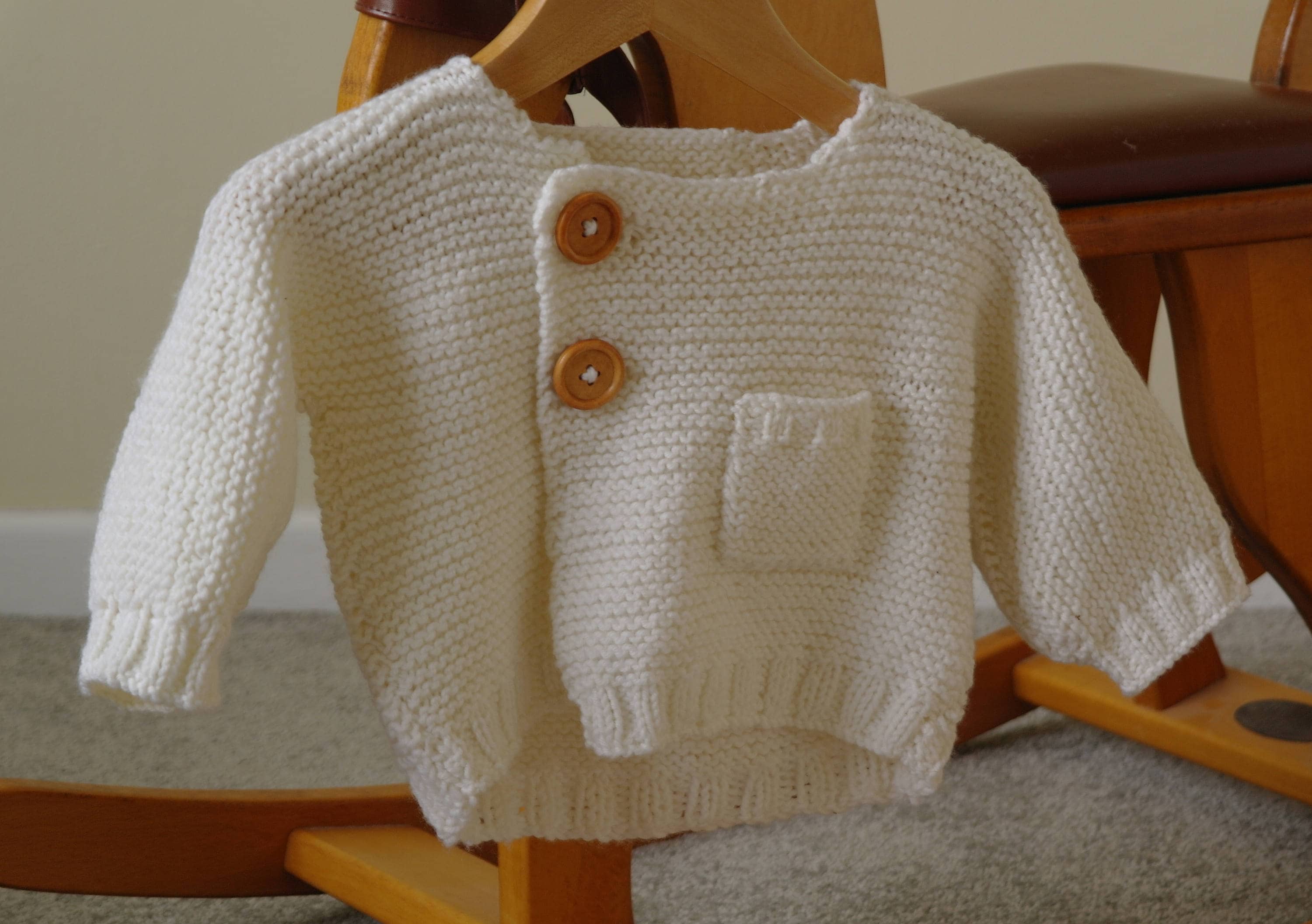 Easy Knit Baby Cardigan Pattern: Beginner PDF Download - Etsy