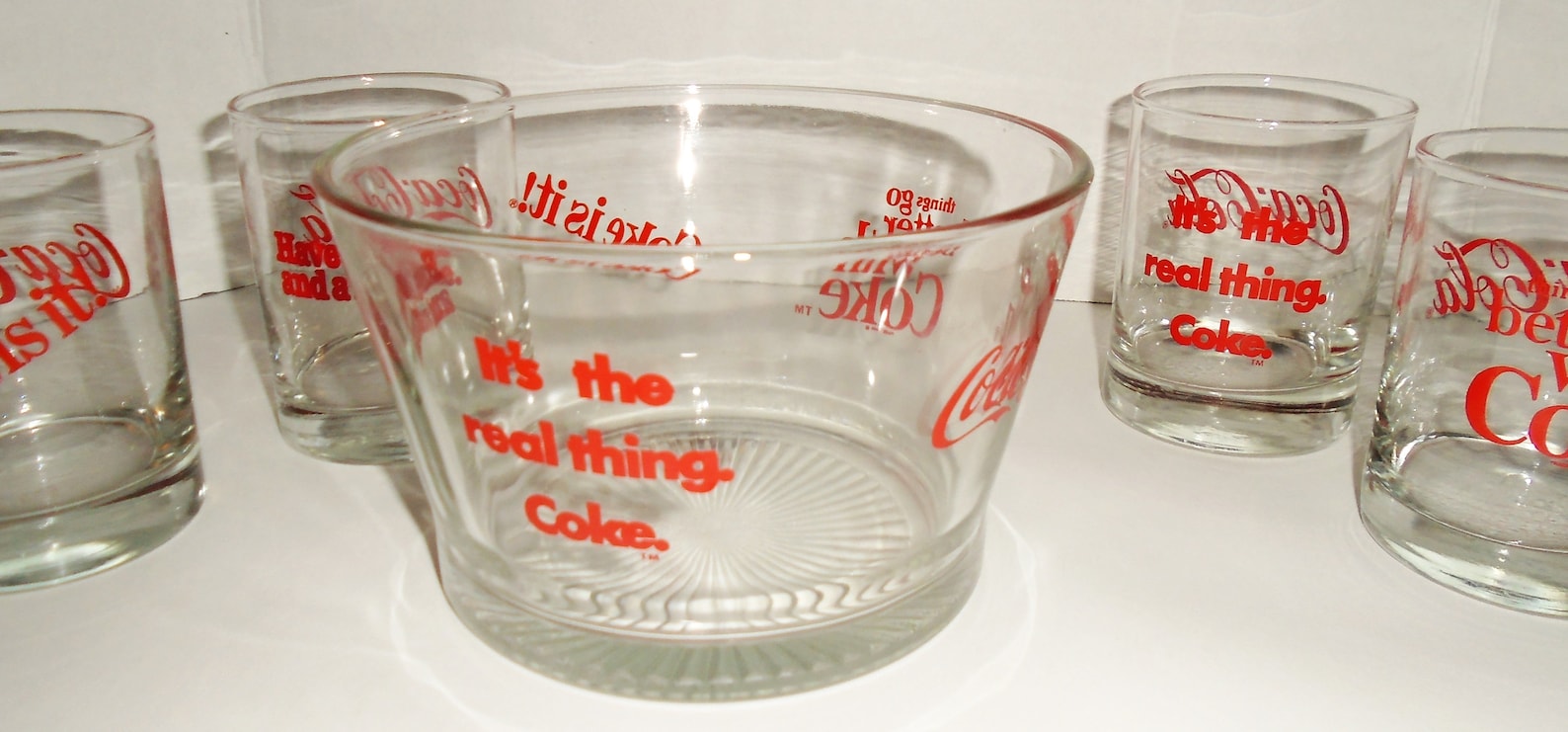 80s Coca Cola Bar Set Coke Crystal Ice Tub w Glasses NIB | Etsy