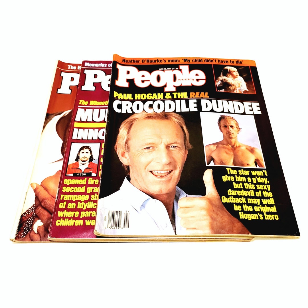 1988 People Magazines 3 Issues Mike Tyson Paul Hogan Covers - Etsy