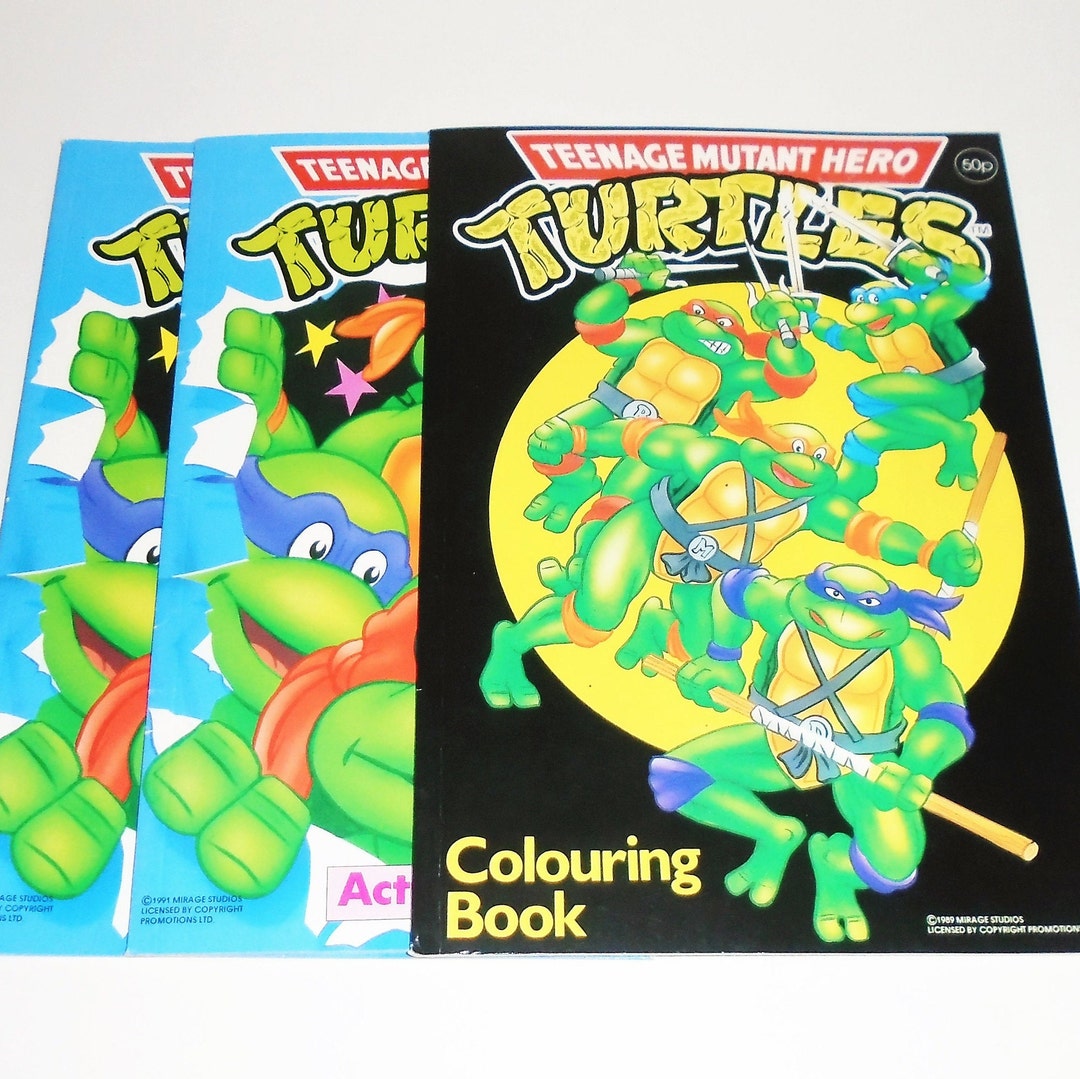 90s TMNT Activity Books 4 Teenage Mutant Ninja Turtles Books - Etsy