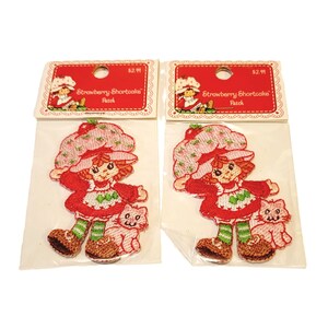 Strawberry Shortcake Patches Iron on With Bonus Angel Cake ONLY 2 ...