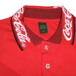 90s Coke Polo Red Coca Cola Cotton Shirt XL or XXL - Etsy