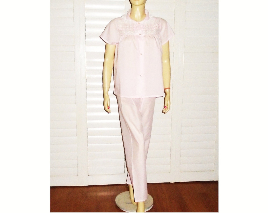 70s Pink Pajamas Set Slumber Suzy Vintage Sleepwear S - Etsy