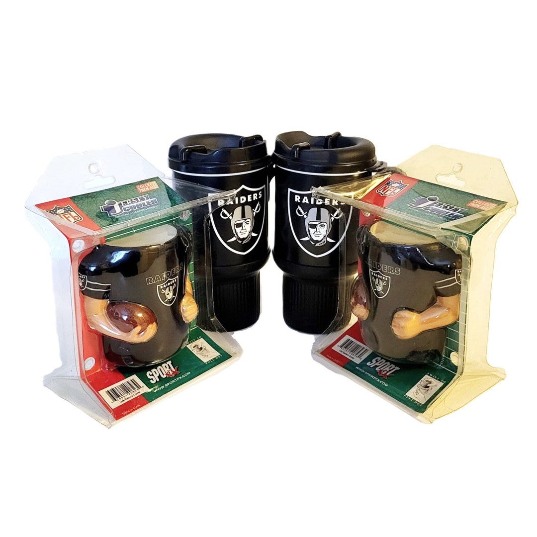 Oakland Raiders Koozies Jersey Coolers and Beverage Cups NOS 4pc - Etsy