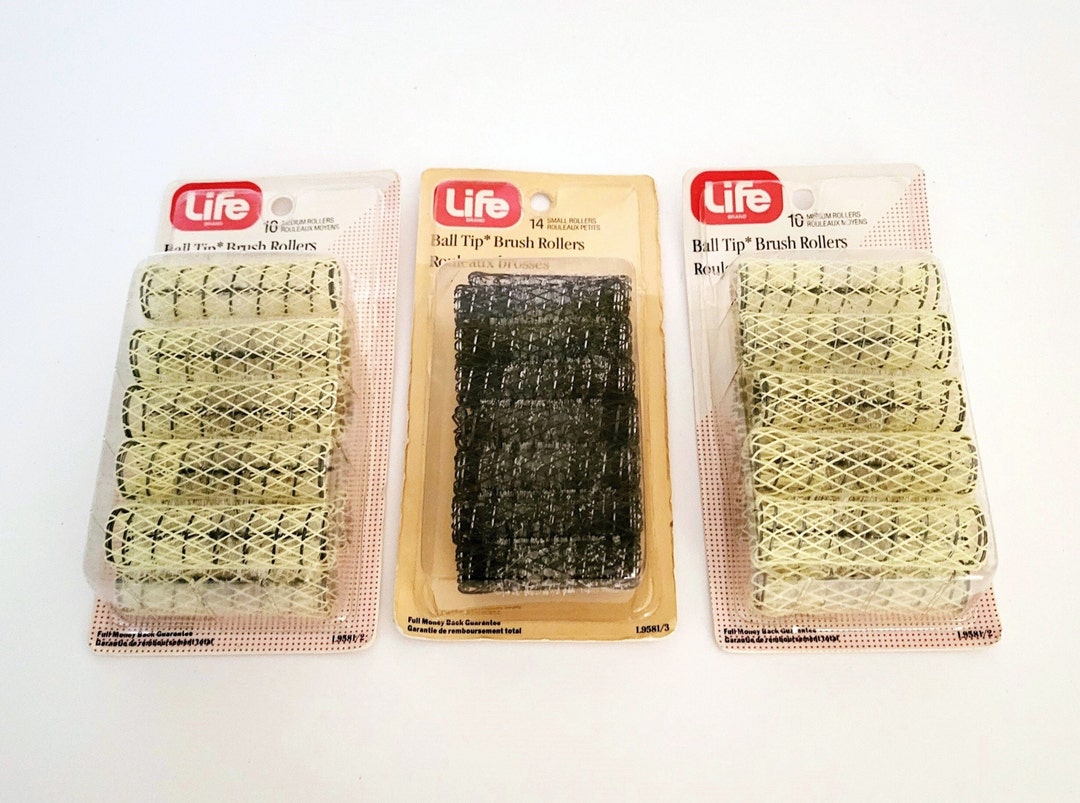 Vintage Goody Hair Curlers Ball Tip Brush Rollers 3 Packs NOS - Etsy