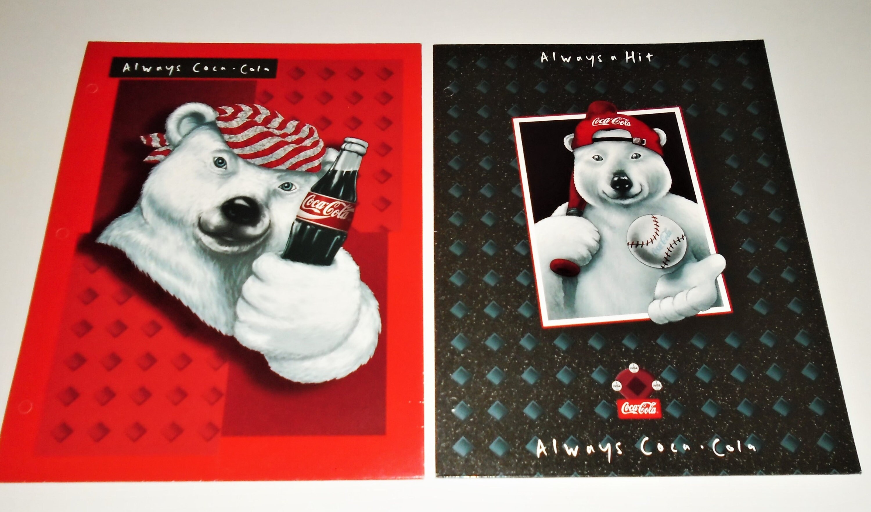90s Coke Pocket Folders Always Coca Cola Polar Bears | Etsy