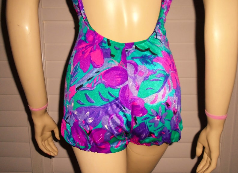 Vintage Swimsuit 80s Maxine Of Hollywood Bathing Suit M Etsy