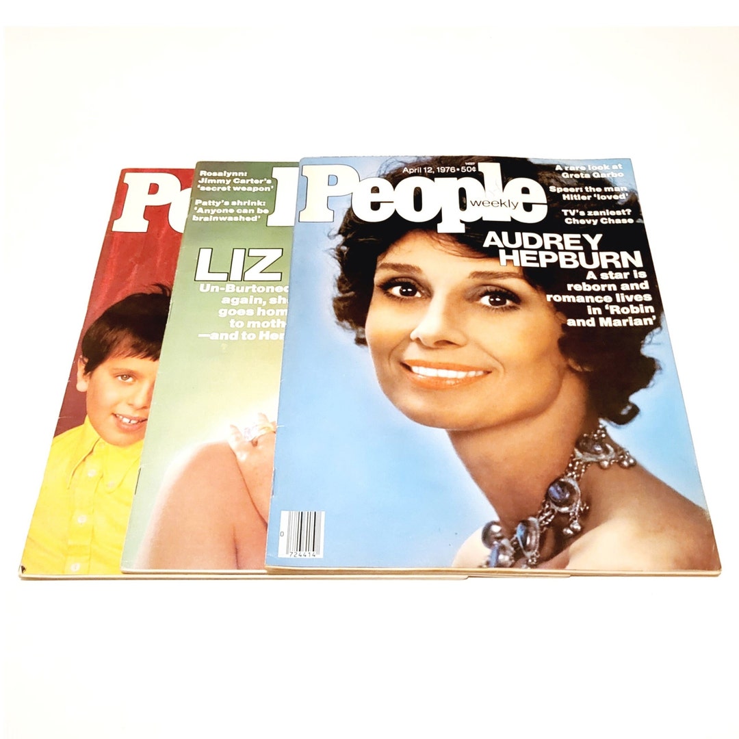 1976 People Magazines 2 Issues Audrey Hepburn Liz Taylor Covers - Etsy