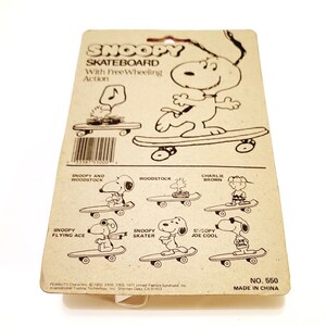 70s Snoopy Skateboard Toys Vintage Peanuts 2pc - Etsy