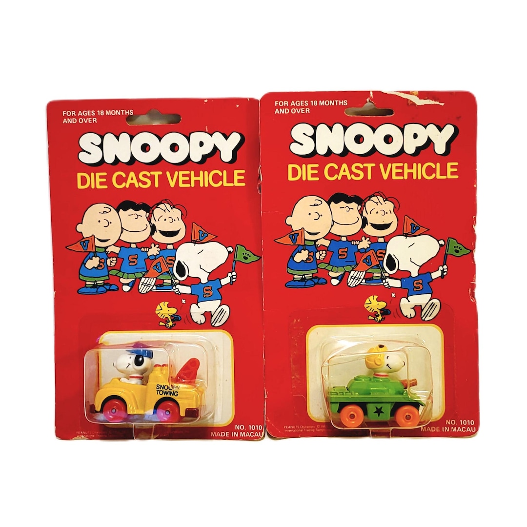 70s Snoopy Die Cast Vehicles Tank and Tow Truck 2pc NIP - Etsy