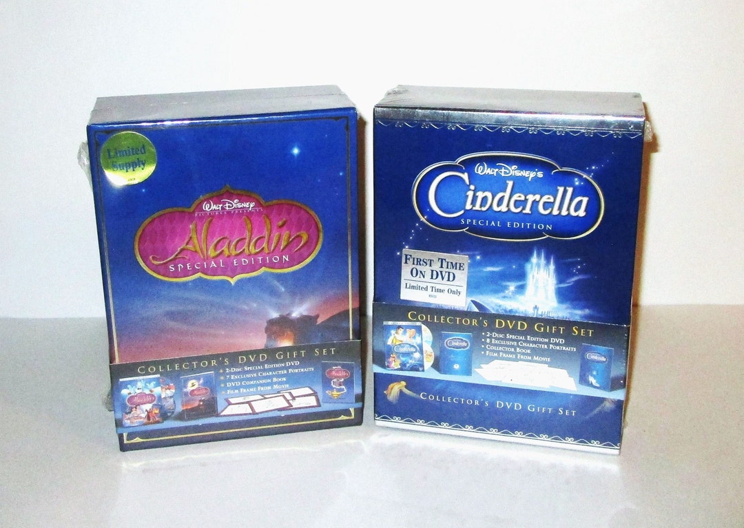Disney Collectors DVD Set Cinderella DVD or Aladdin DVD Sealed - Etsy