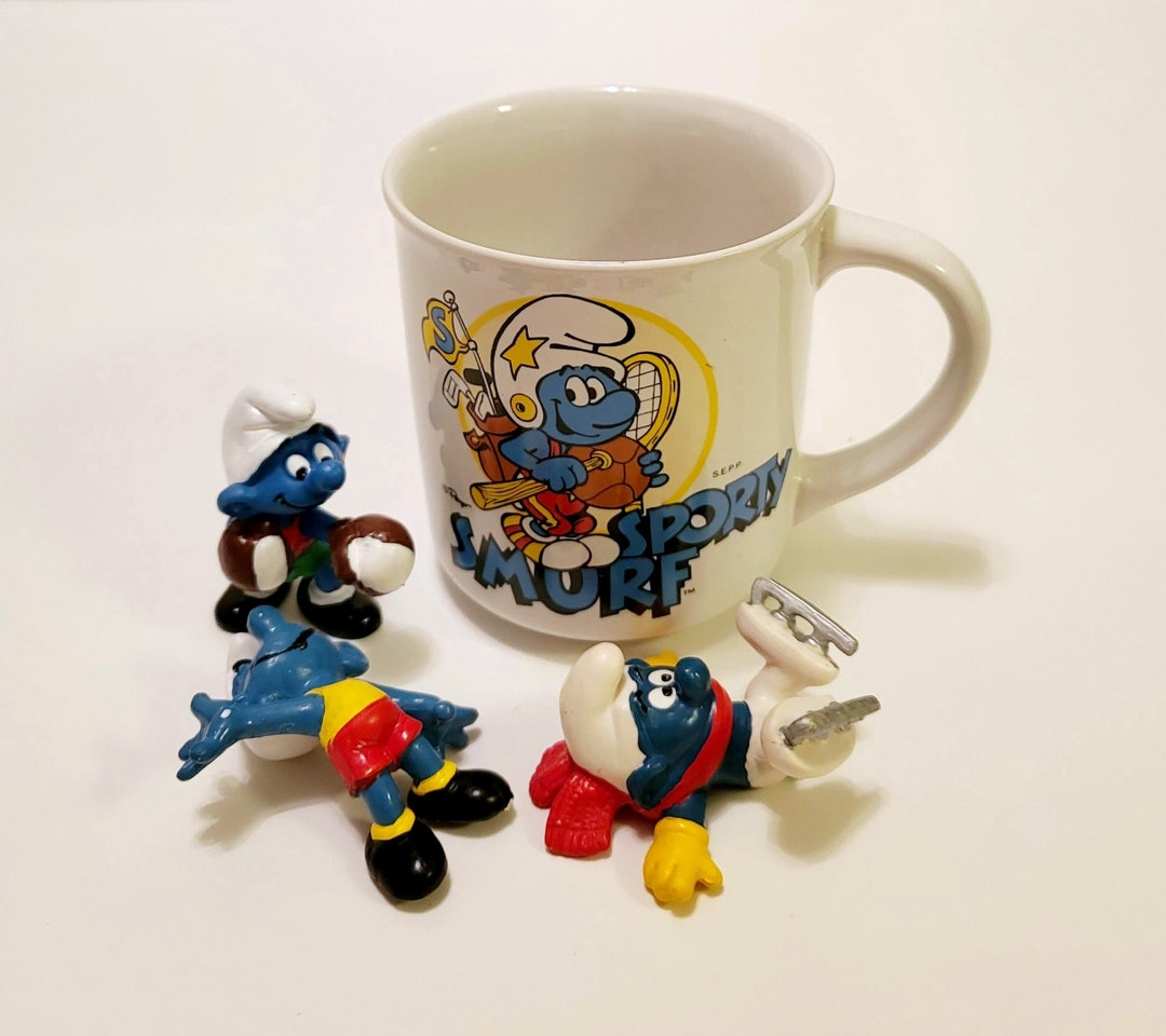 80s Smurfs Figures by Peyo Phone Pirate Drummer Smurfs 7pc - Etsy