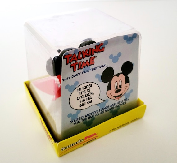 1991 Mickey Mouse Watch Talking Time with Mickey Keyc… - Gem
