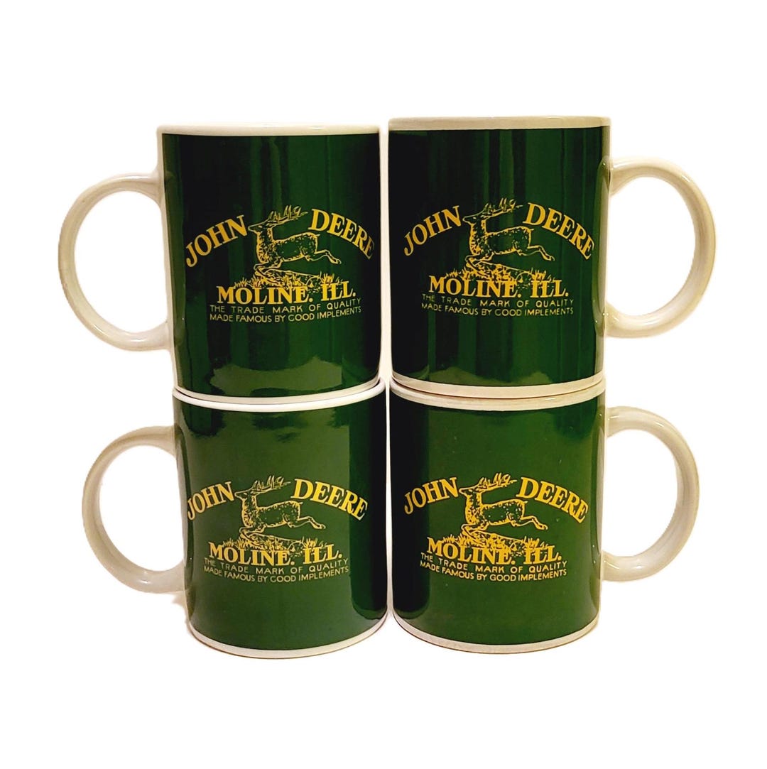 John Deere Advertising Mugs by Gibson Set of 4 - Etsy