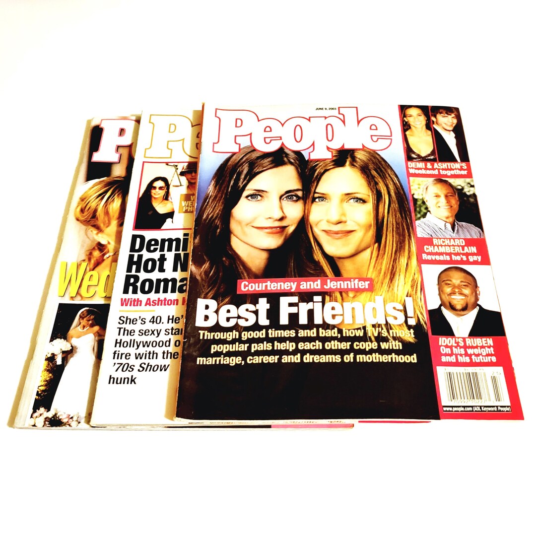 2003 People Magazines 3 Issues Jennifer Aniston Courtney Cox Covers - Etsy